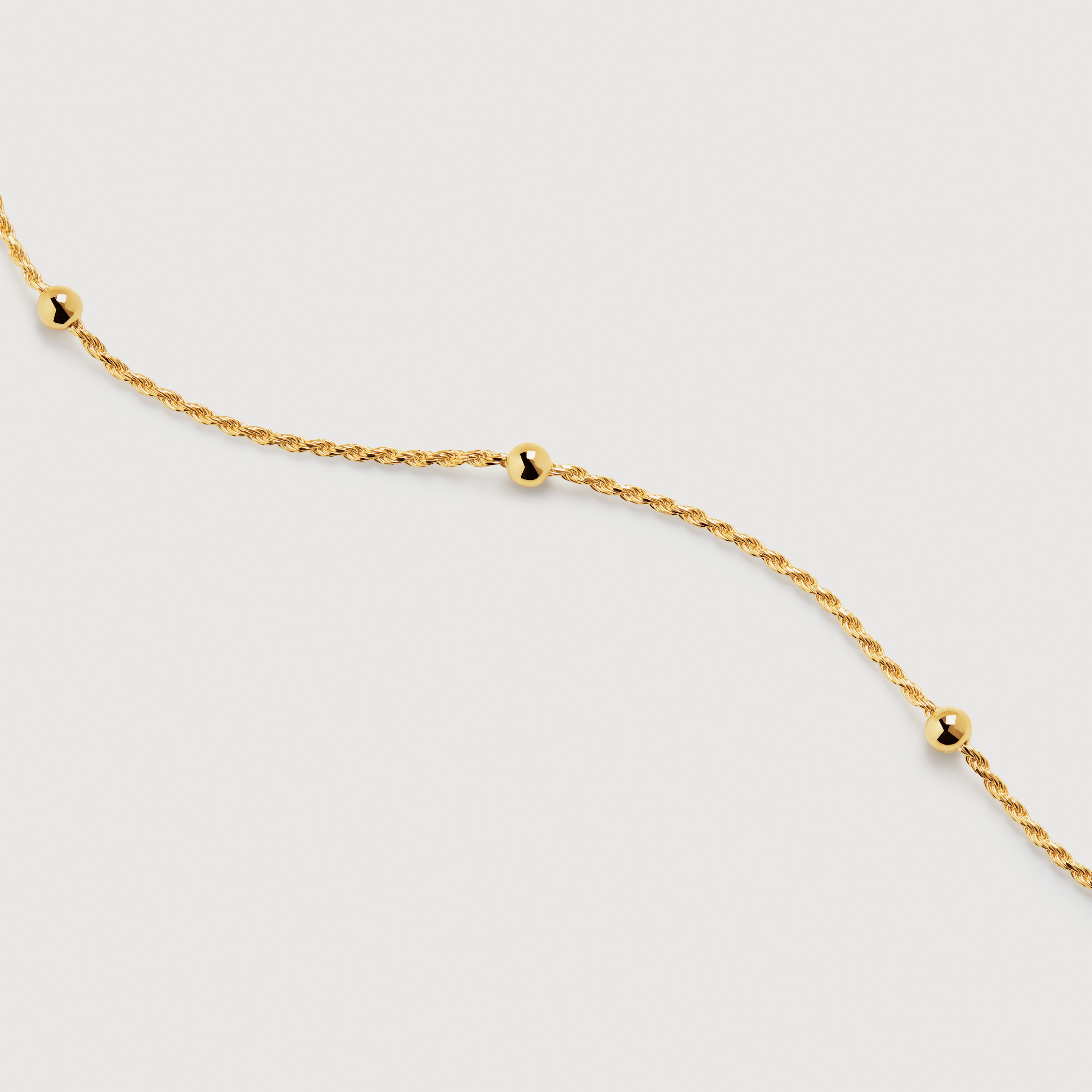 Gold Vermeil Beaded Rope Chain Bracelet - Monica Vinader