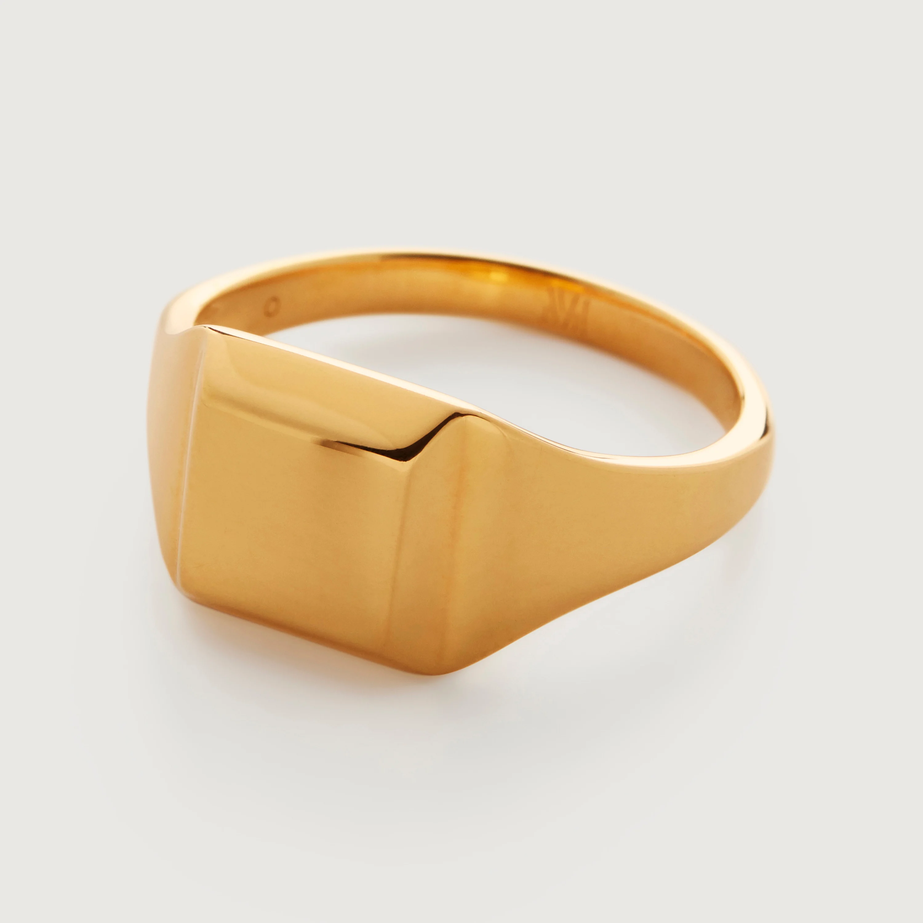 Gold Vermeil Signature Signet Ring - Monica Vinader | Women’s Jewellery