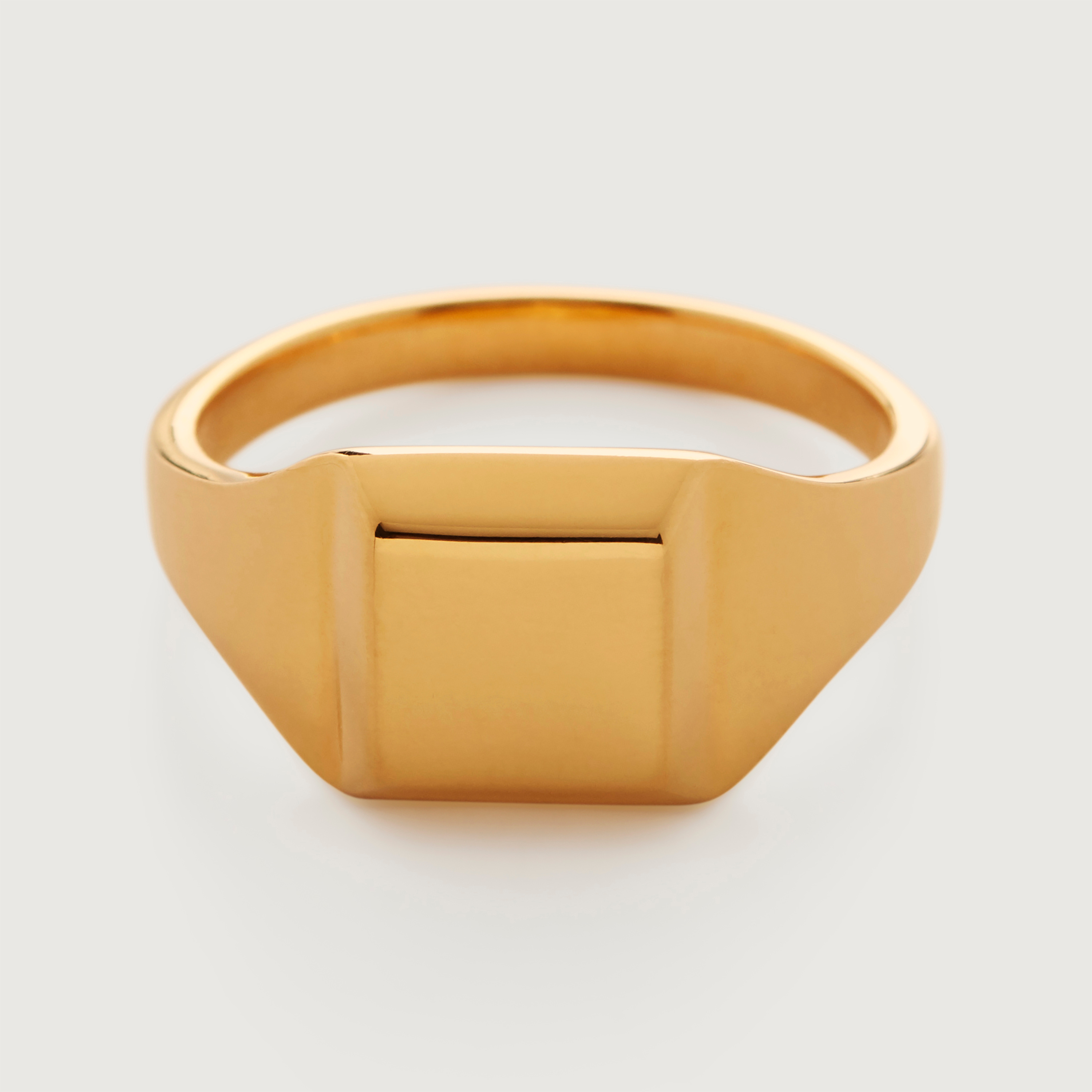 Gold Vermeil Signature Signet Ring - Monica Vinader | Women’s Jewellery