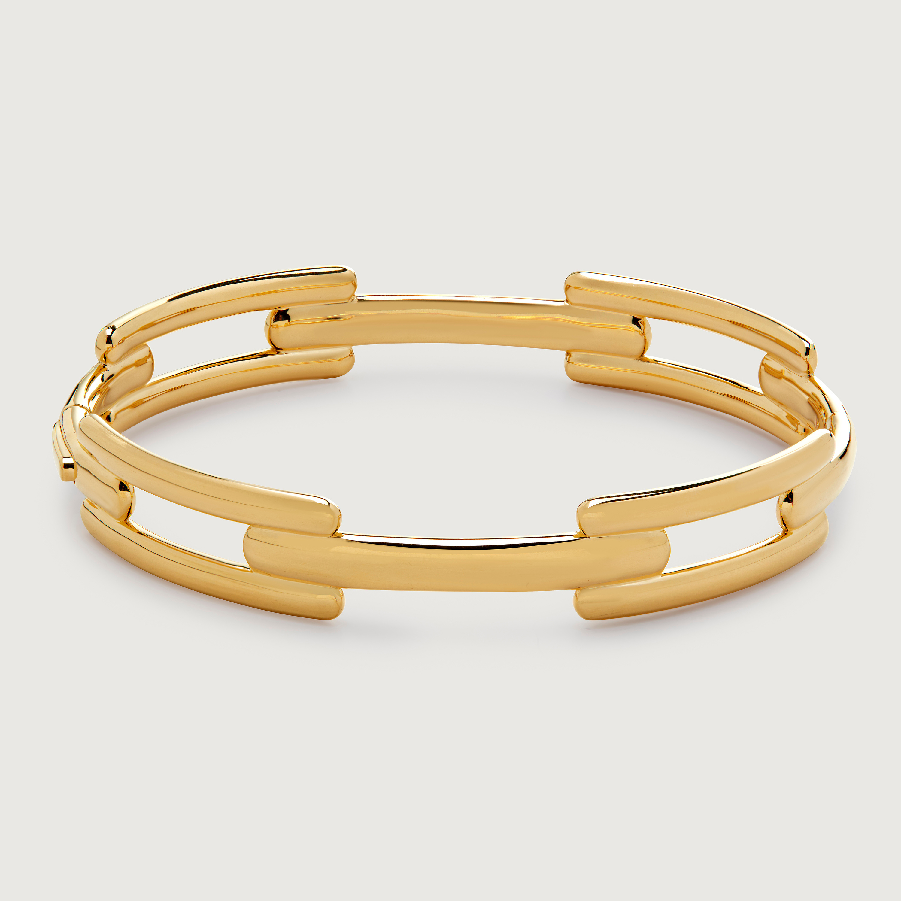 Gold Vermeil Signature Link Bangle - Monica Vinader